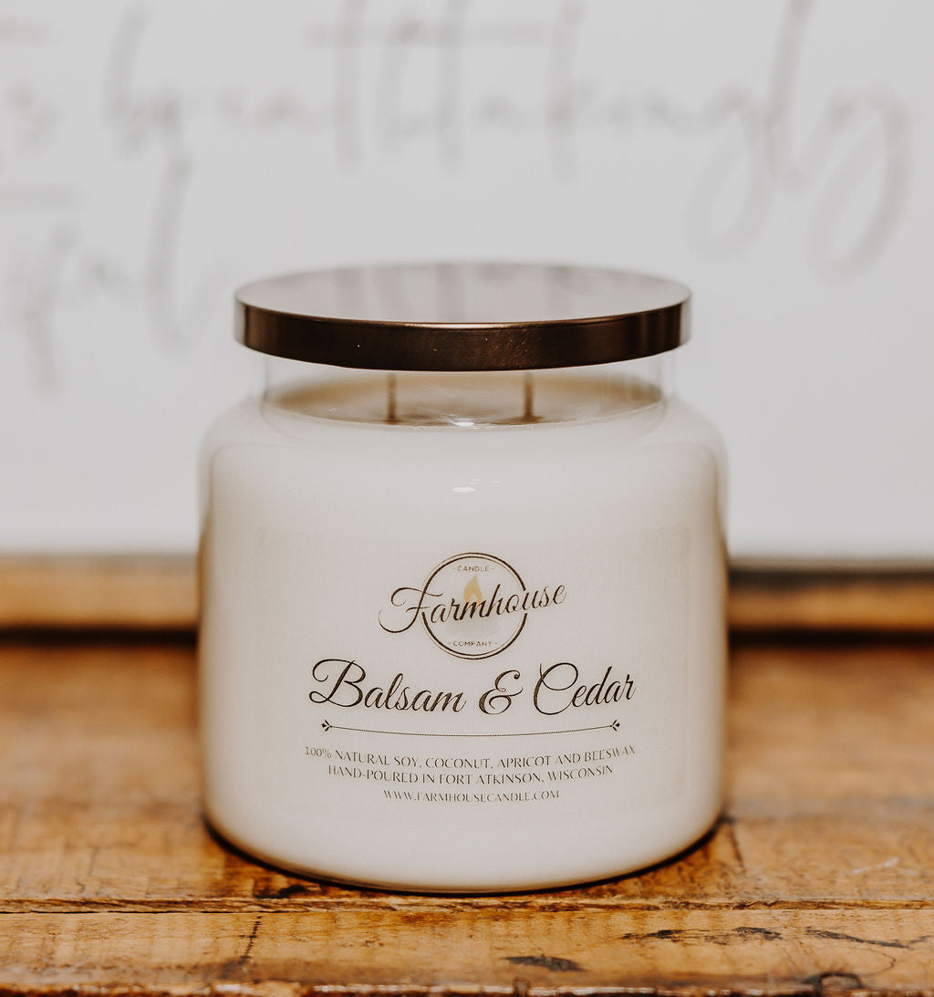 Balsam Cedar Candle | Farmhouse Candle Company in Wisconsin – FARMHOUSE ...